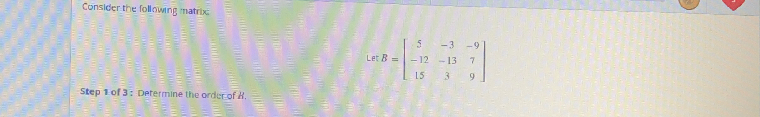 Solved Consider the following matrix: ﻿Let | Chegg.com