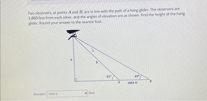 Solved Two observers, at points A and B, are in line with | Chegg.com