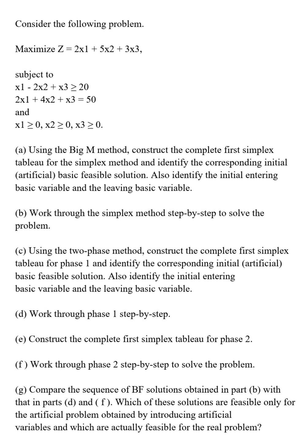 Solved Consider the following problem. Maximize | Chegg.com