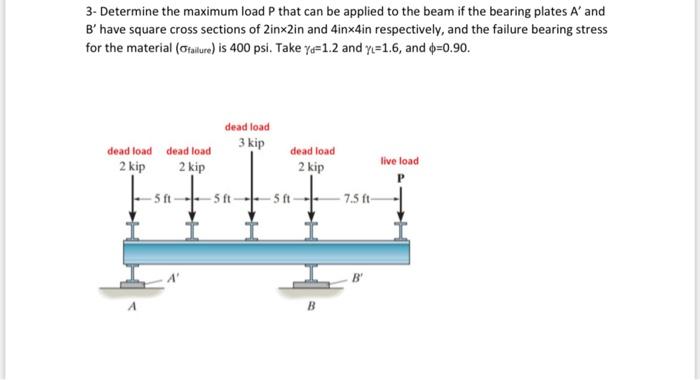 Solved 3- Determine the maximum load P that can be applied | Chegg.com