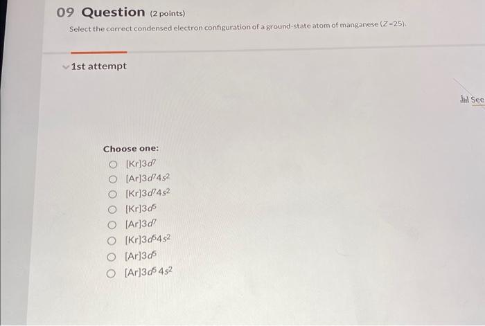 Solved Question (2 points) Select the correct condensed | Chegg.com