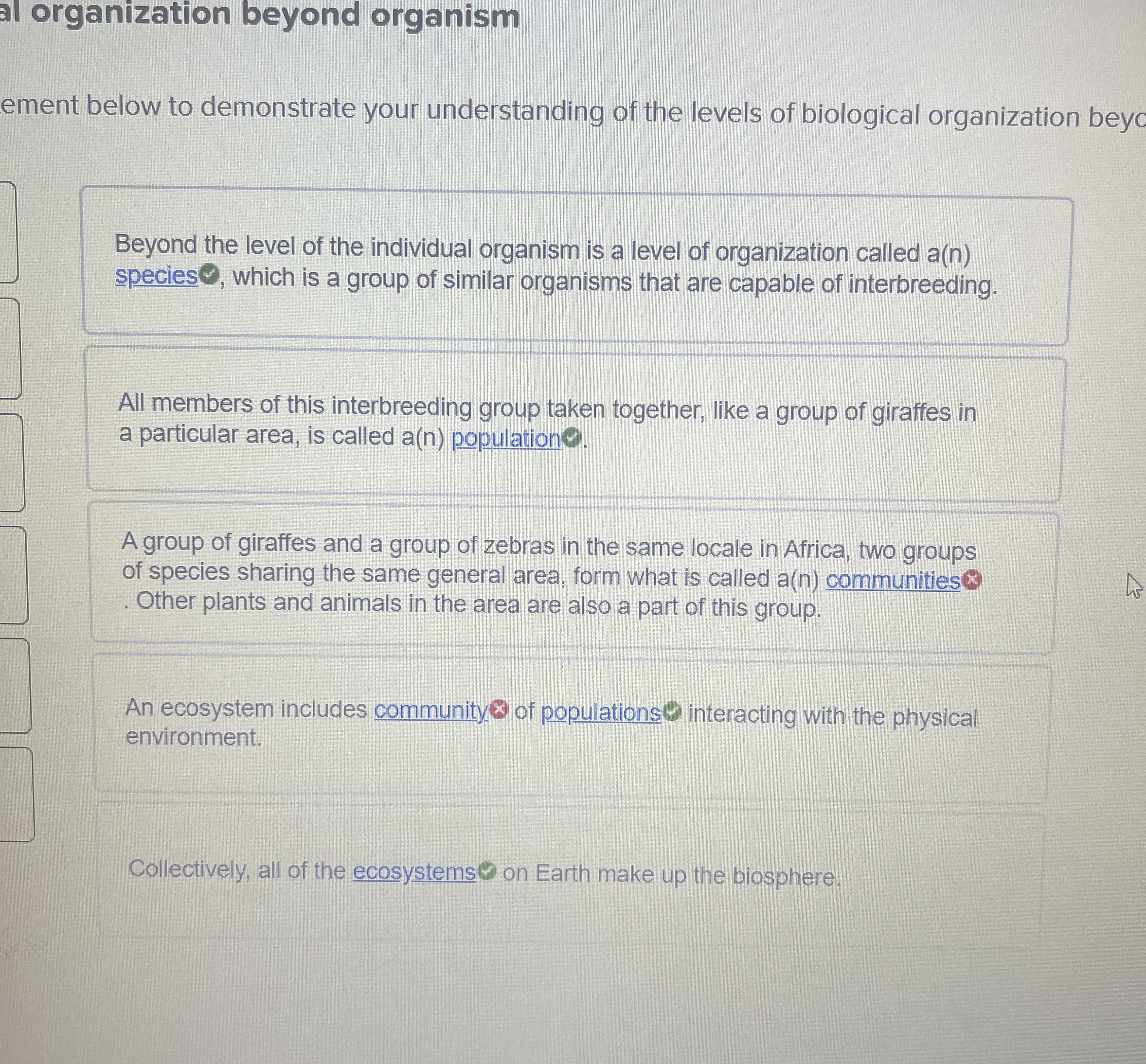 Solved organization beyond organismement below to | Chegg.com