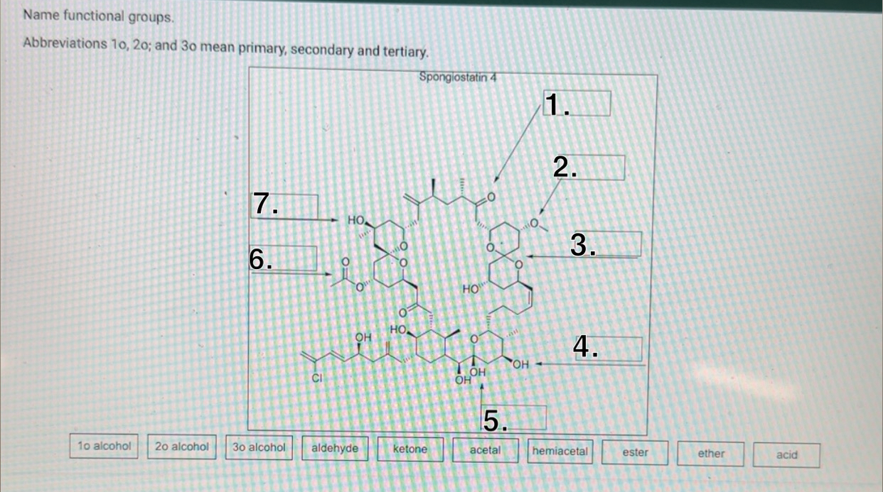 Name functional groups.Abbreviations 10, 20; and 30 | Chegg.com