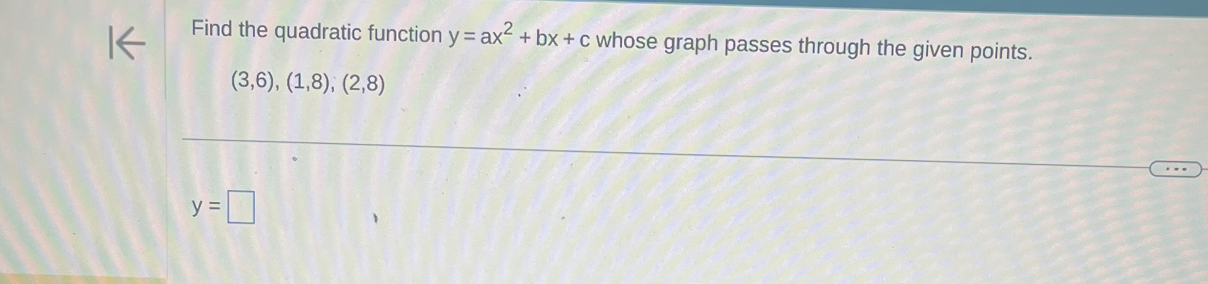 Solved Find the quadratic function y=ax2+bx+c ﻿whose graph | Chegg.com