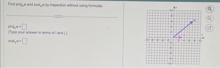 Solved Find proj jvu and scalvu by inspection without using | Chegg.com