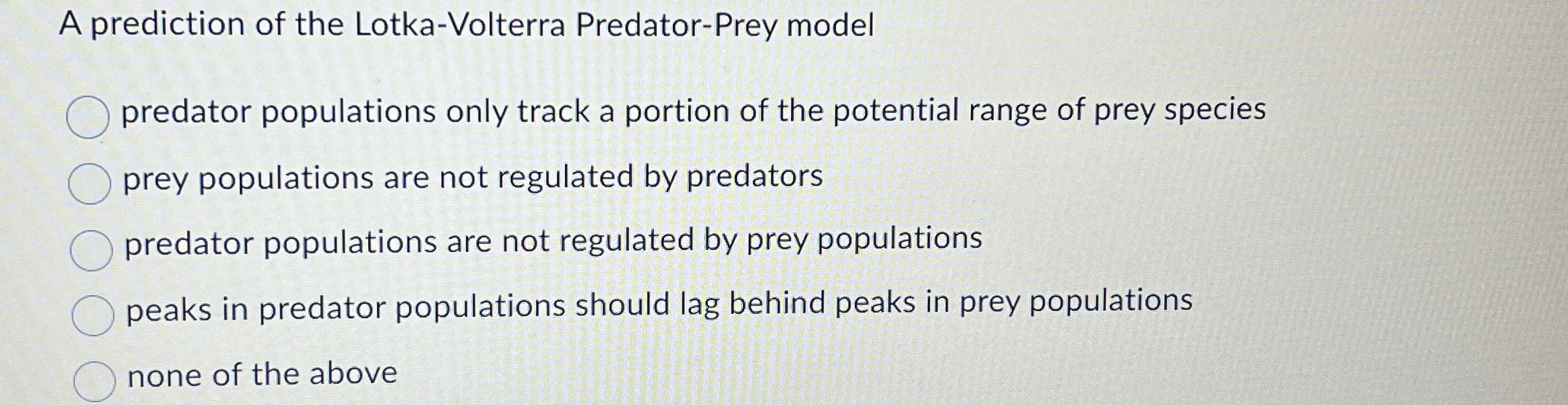 Solved A prediction of the Lotka-Volterra Predator-Prey | Chegg.com
