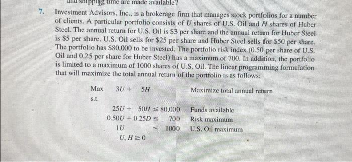 Solved solve a, b, and c using the LINDO computer program, | Chegg.com