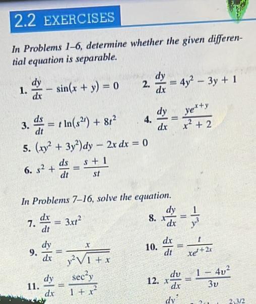 Solved In Problems 1 6 Determine Whether The Given