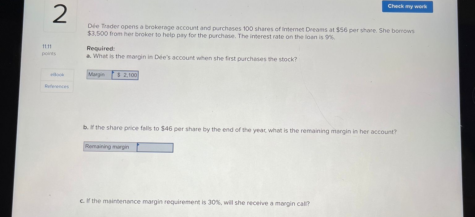 Solved Dée Trader opens a brokerage account and purchases | Chegg.com