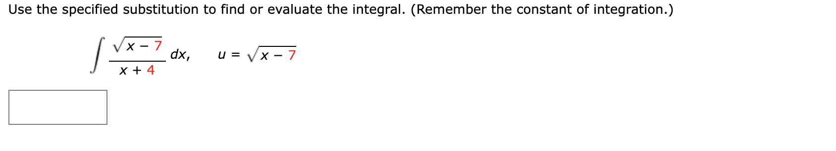 Solved Use the specified substitution to find or evaluate | Chegg.com
