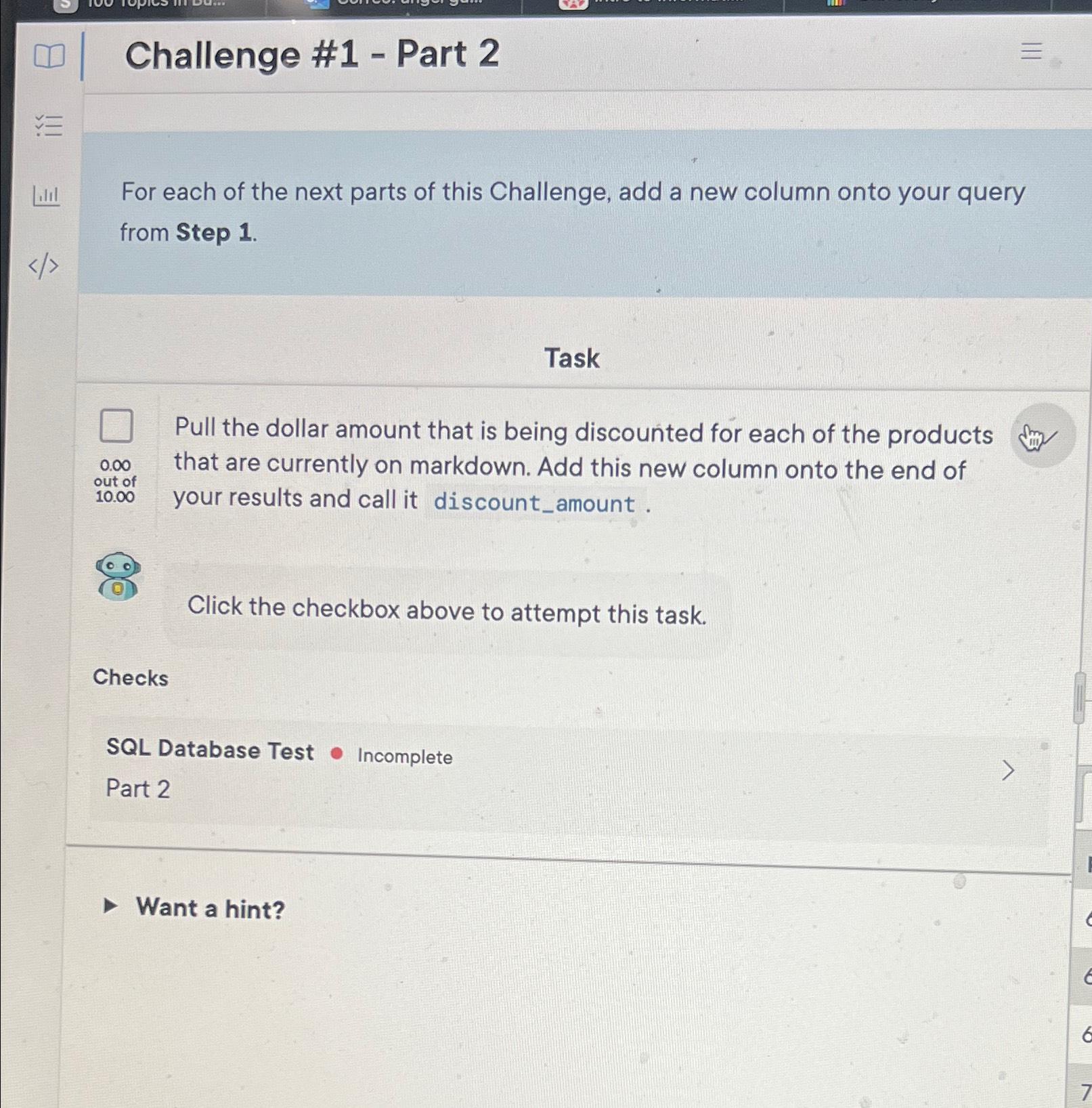 Solved Challenge #1 - ﻿Part 2For each of the next parts of | Chegg.com