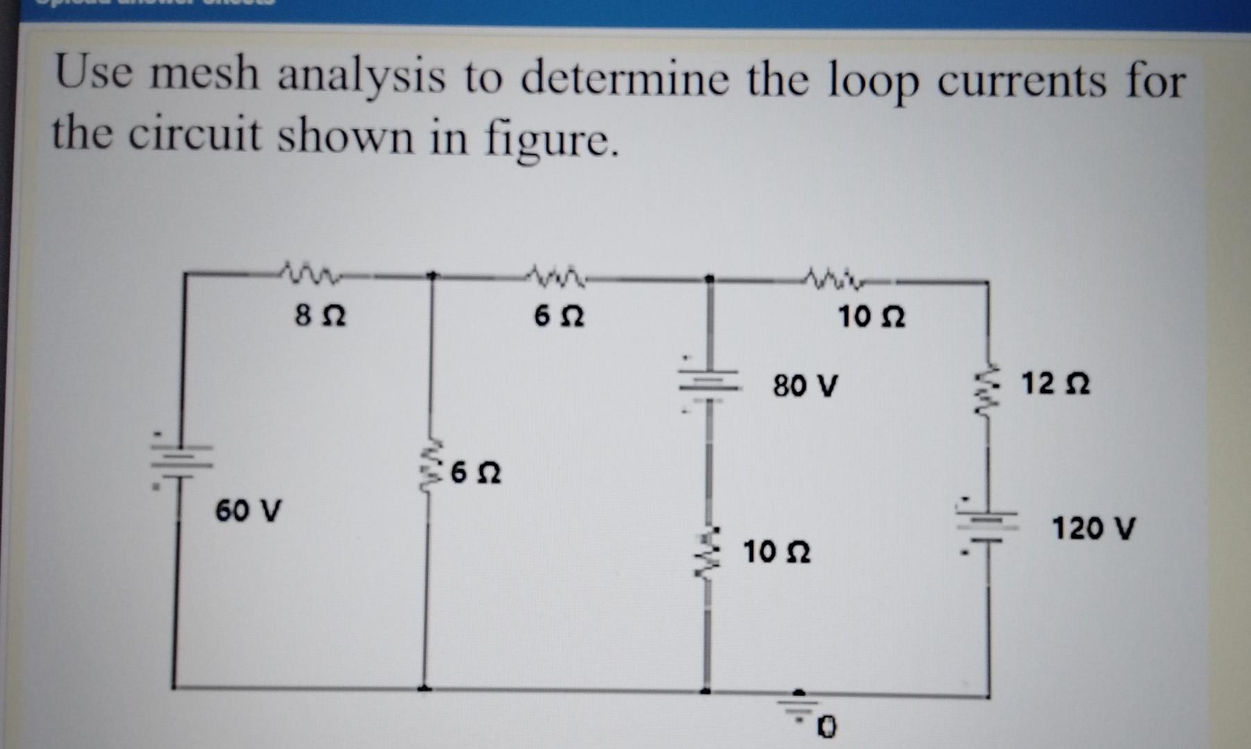 Solved Use mesh analysis to determine the loop currents for | Chegg.com