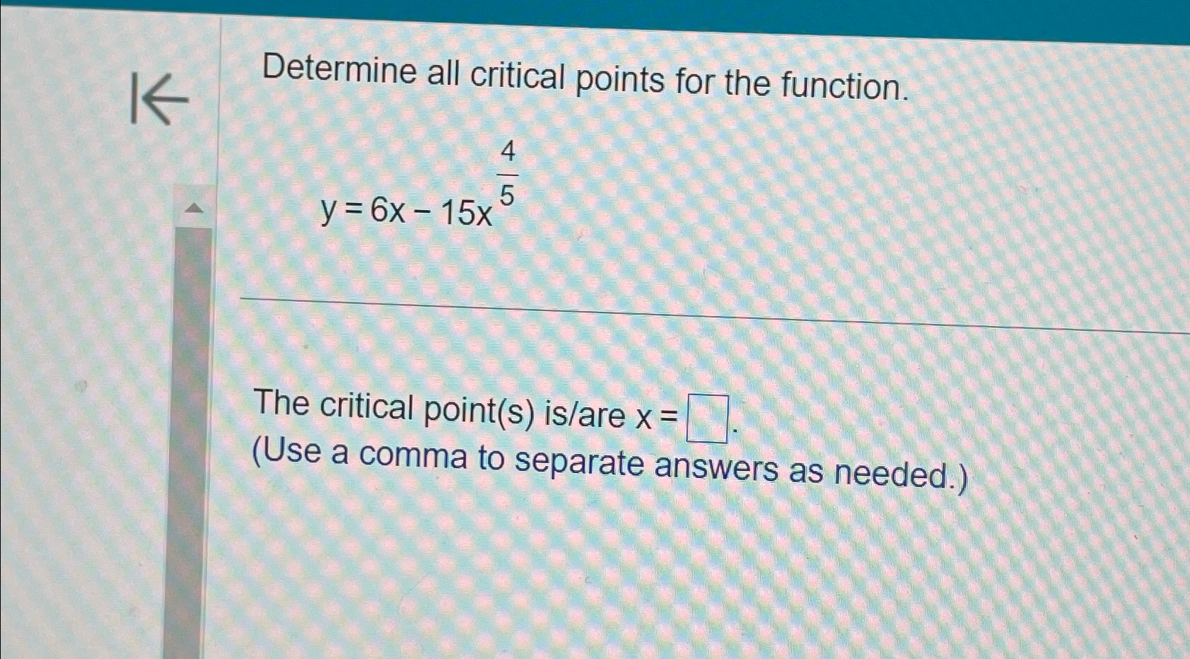 Solved Determine all critical points for the | Chegg.com