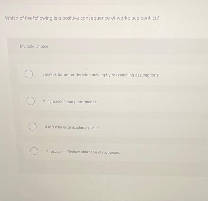 Which of the following is a positive consequence of | Chegg.com