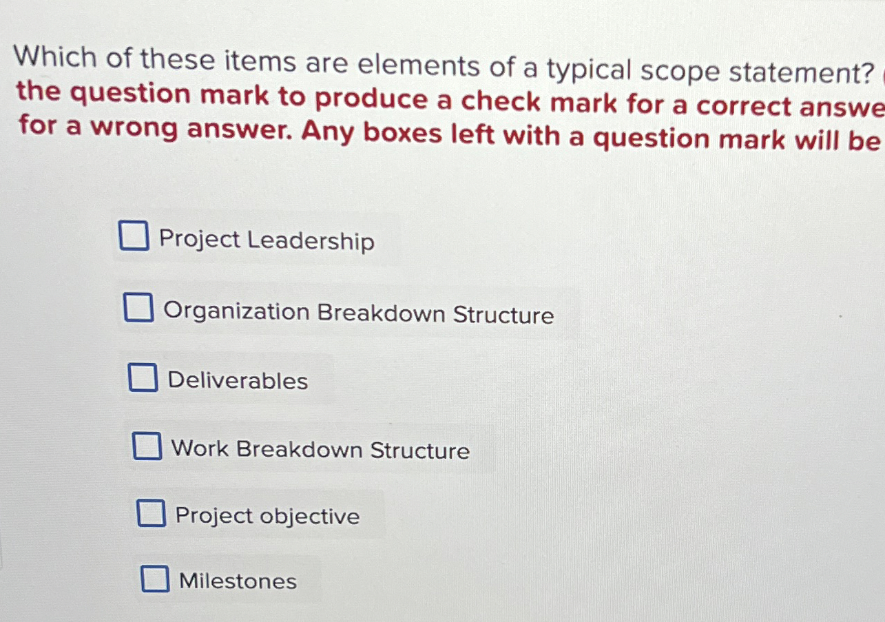 Solved Which of these items are elements of a typical scope | Chegg.com