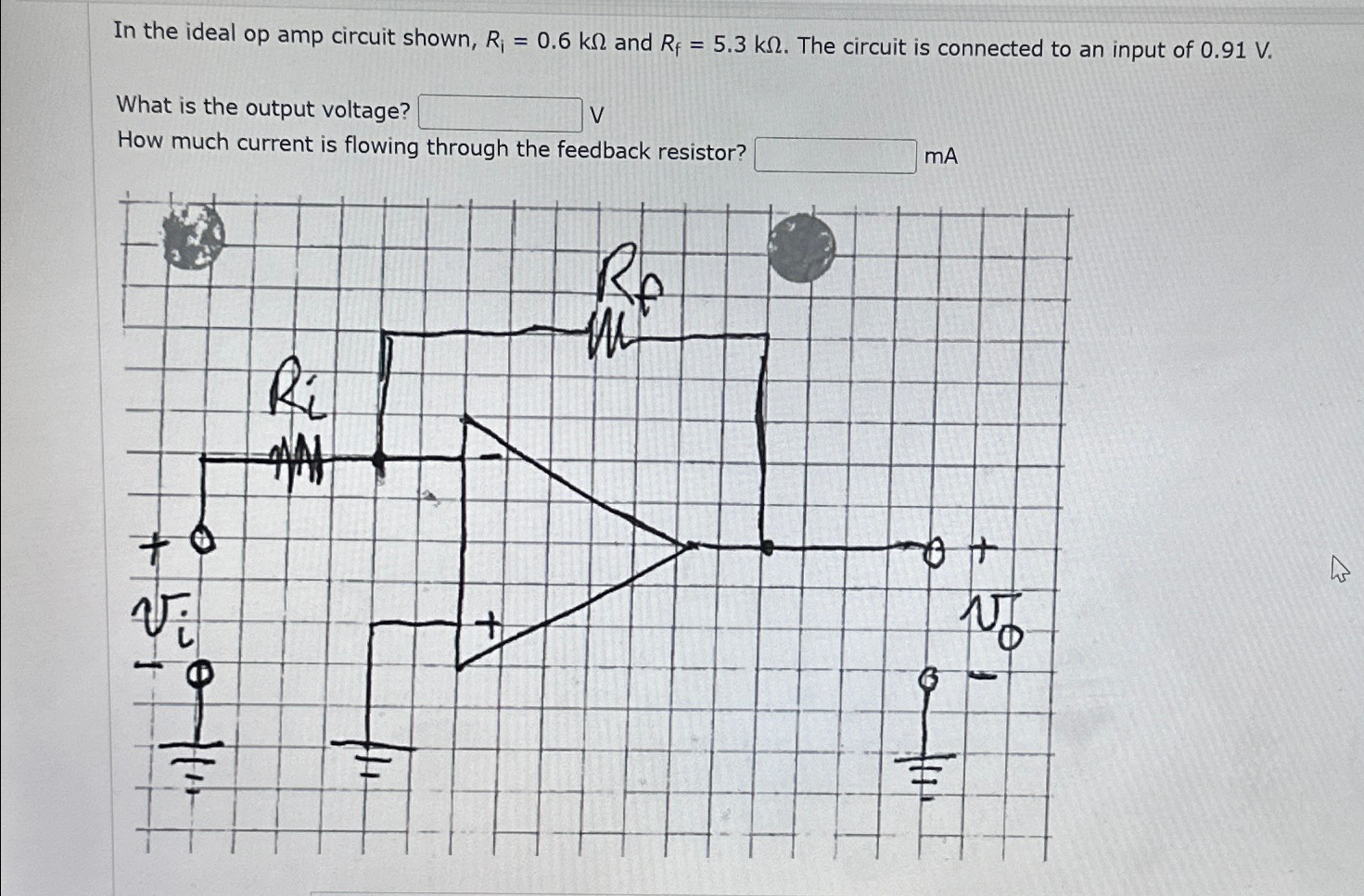 Solved In the ideal op amp circuit shown, Ri=0.6kΩ ﻿and | Chegg.com