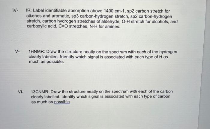Solved IR: Label identifiable absorption above 1400 cm−1, | Chegg.com
