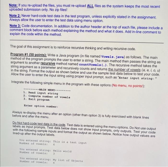 Solved Note: If you re-upload the files, you must re-upload | Chegg.com