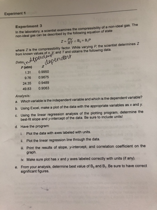 Solved Experiment 3In the laboratory, a scientist examines | Chegg.com