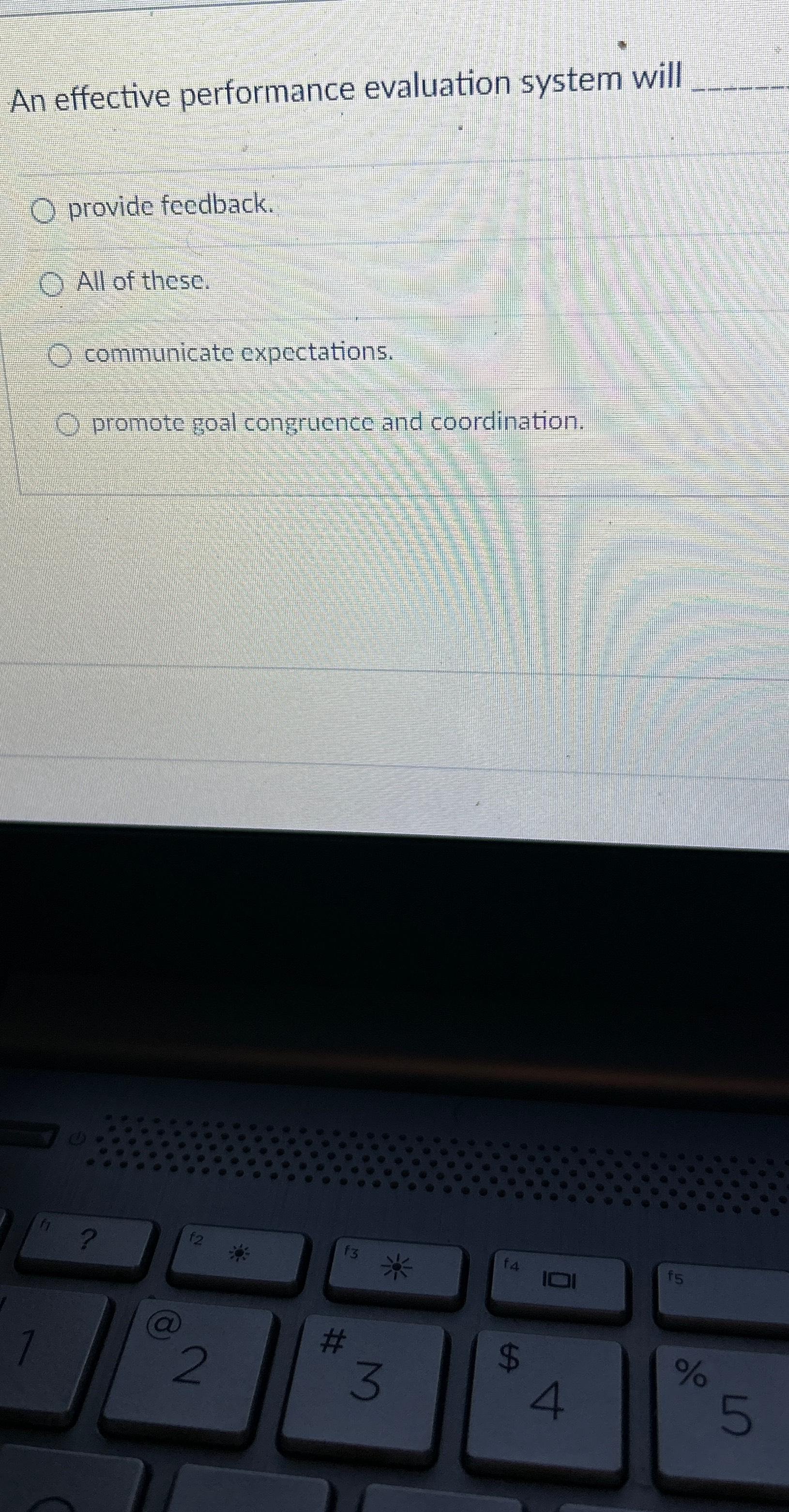 Solved An effective performance evaluation system | Chegg.com