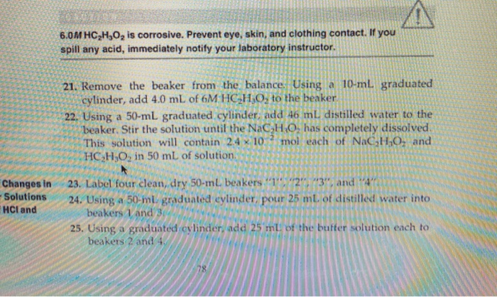 Solved buffer is HC2H3O2/NaC2H3O2 difference in PH: big | Chegg.com