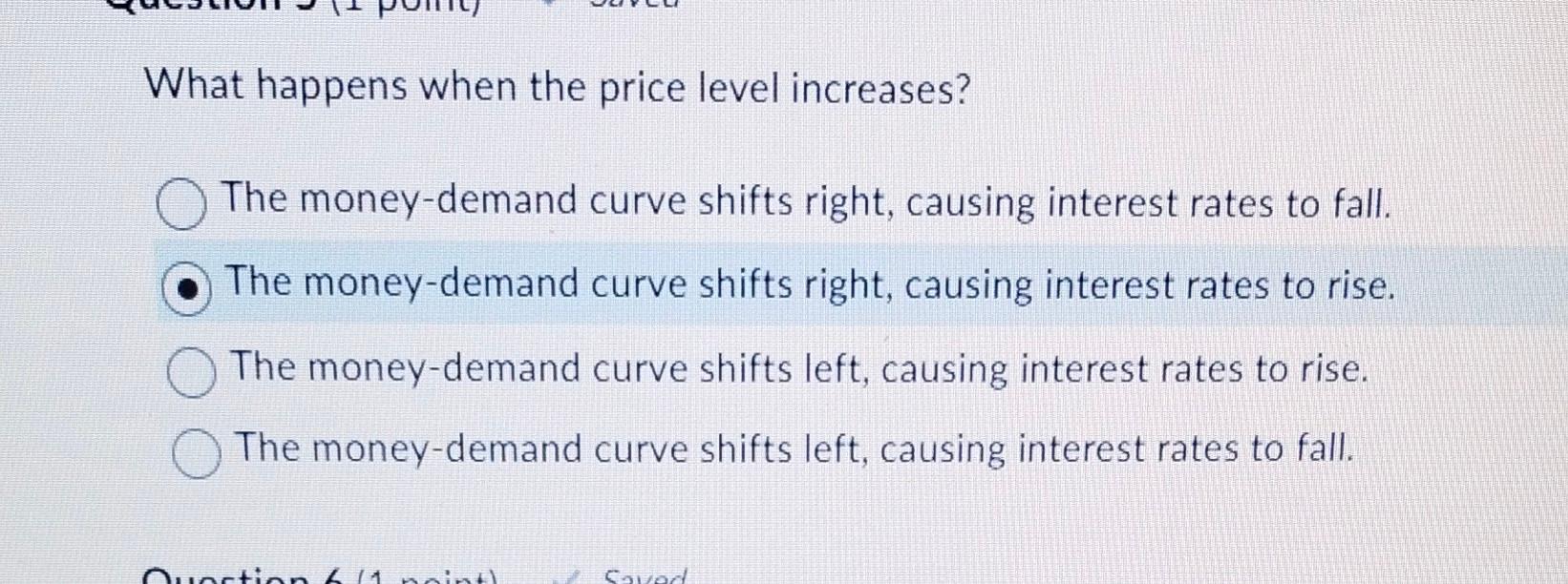 Solved What happens when the price level increases? The | Chegg.com