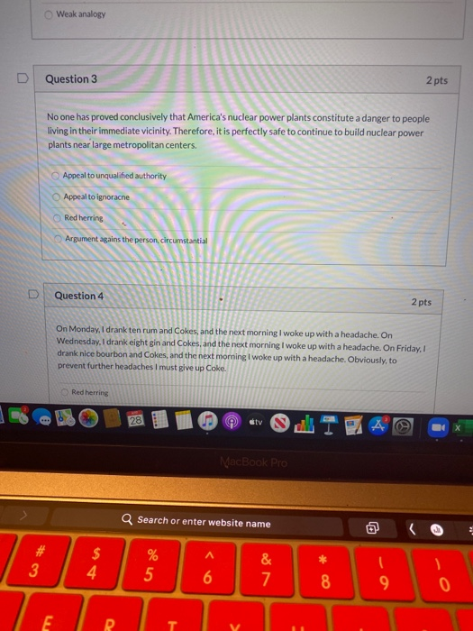 Solved Weak Analogy Question 3 2 Pts No One Has Proved