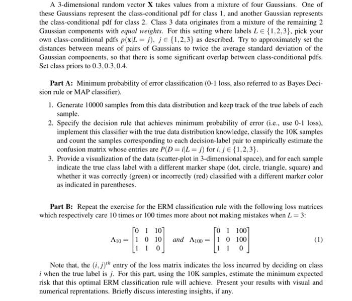 Solved A 3-dimensional random vector X takes values from a | Chegg.com