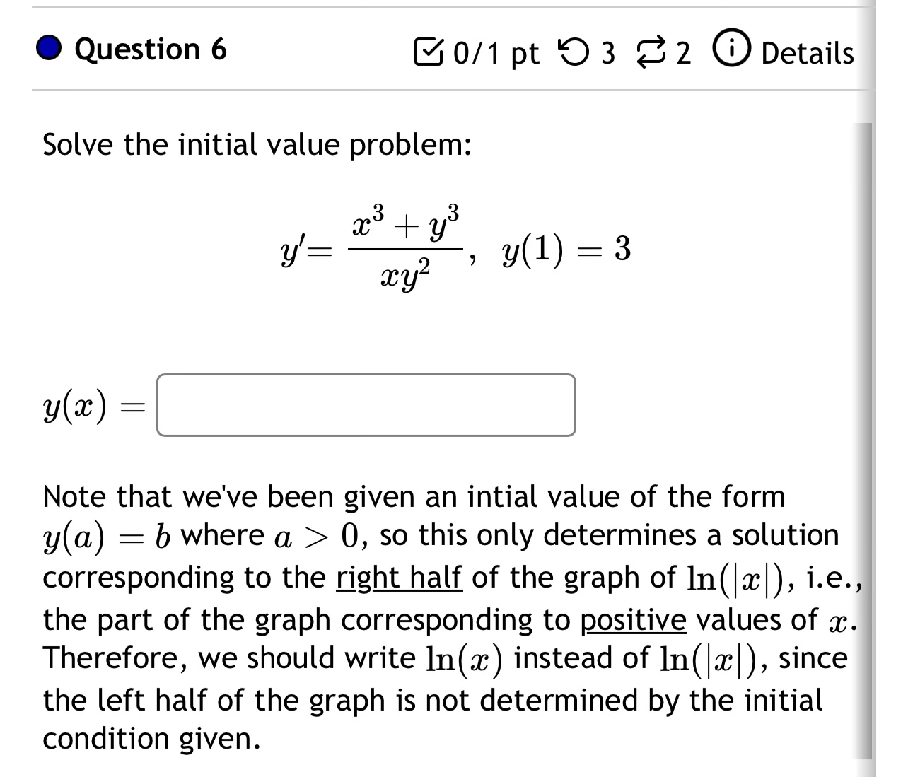 Solved Solve the initial value | Chegg.com