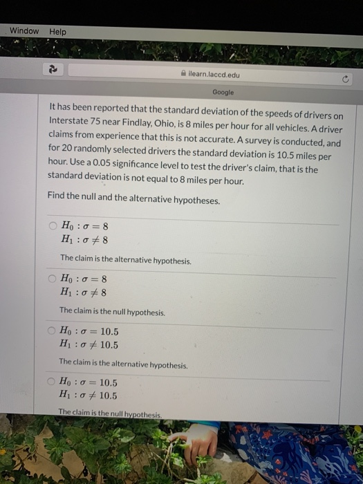 Solved Window Help ilearn.laccd.edu Google It has been | Chegg.com