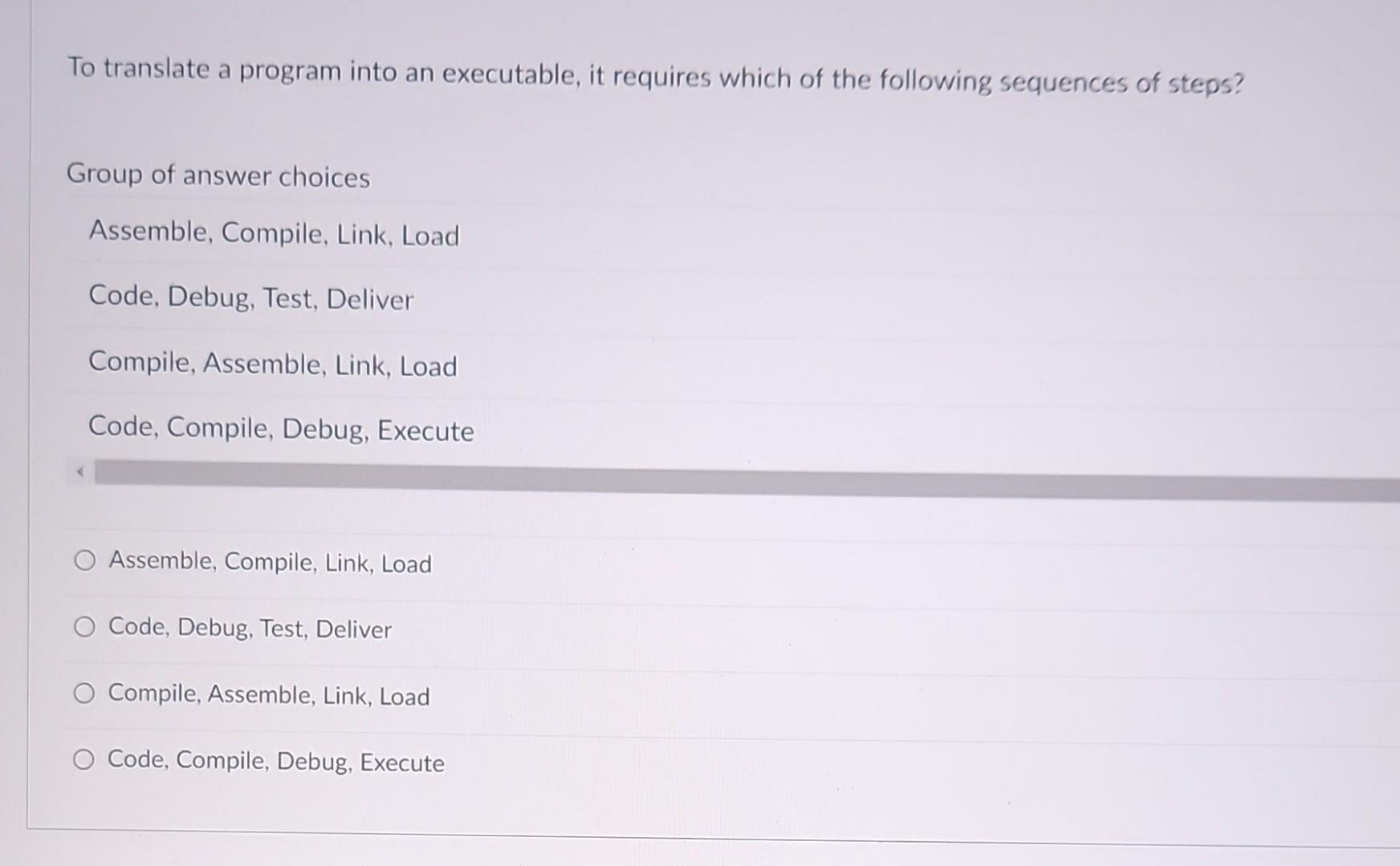 Solved To translate a program into an executable, it | Chegg.com