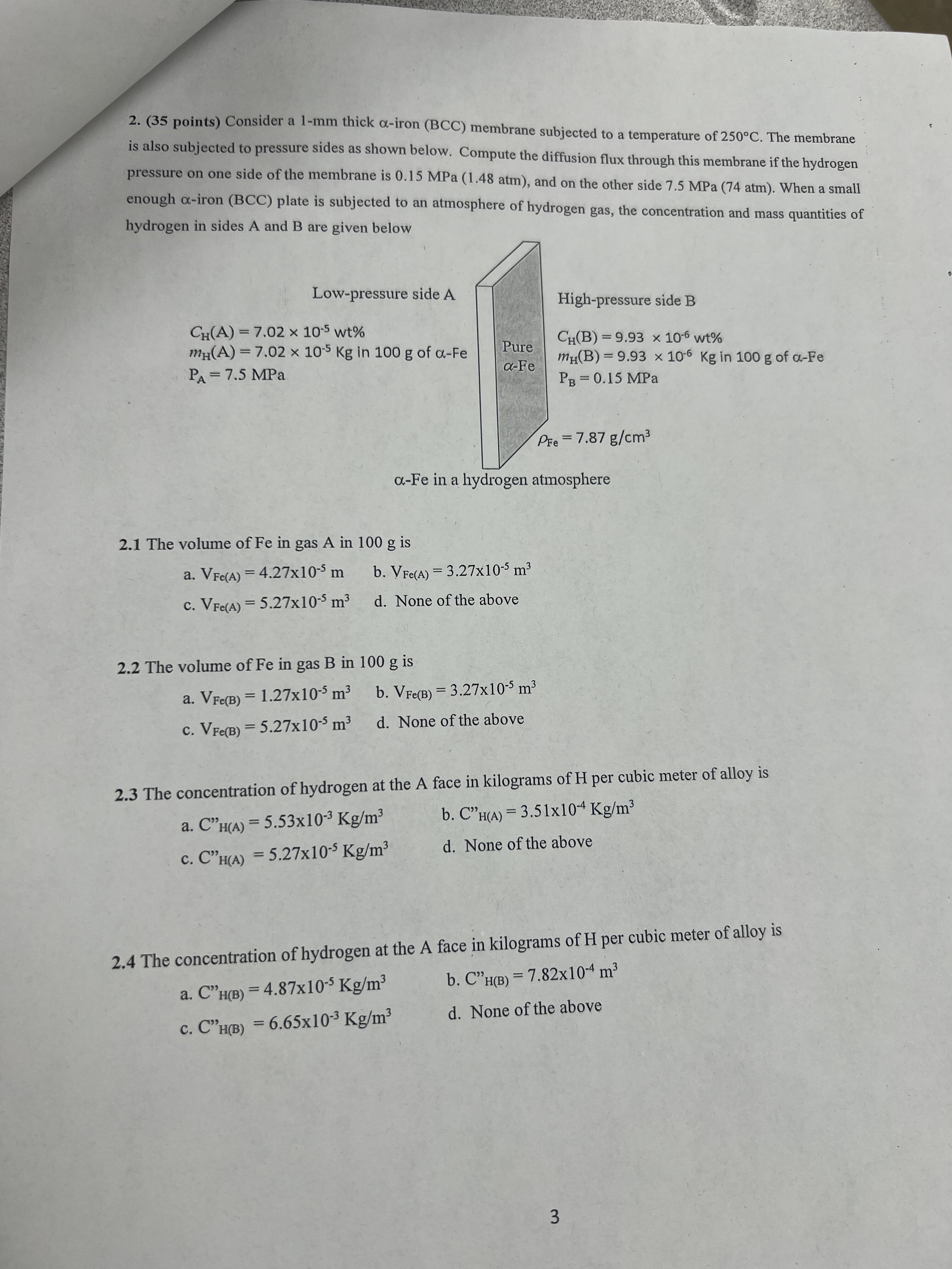 Solved (35 ﻿points) ﻿Consider a 1-mm thick α-iron (BCC) | Chegg.com