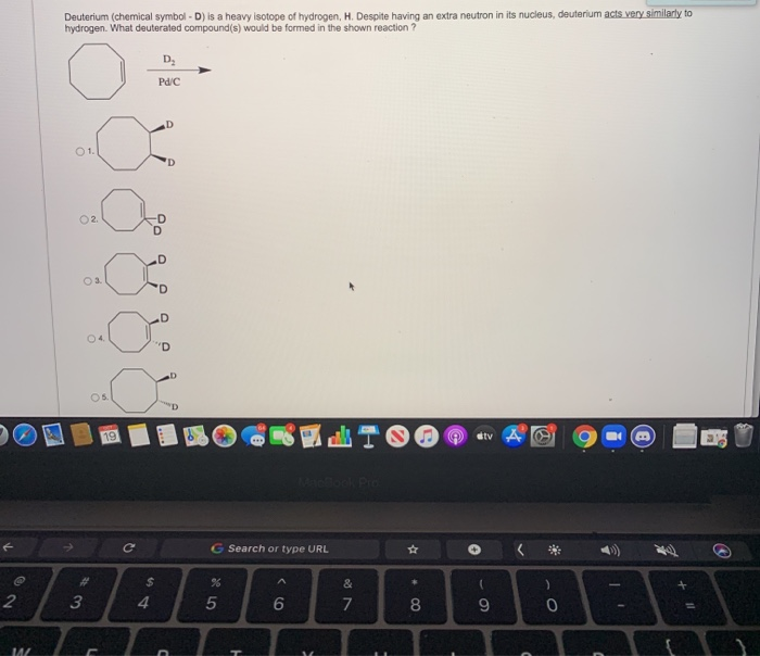 Solved Deuterium (chemical symbol-D) is a heavy isotope of | Chegg.com