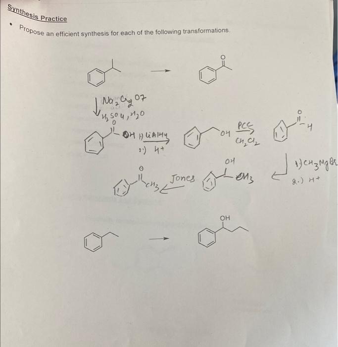Solved Synthesis Practice Propose an efficient synthesis for | Chegg.com