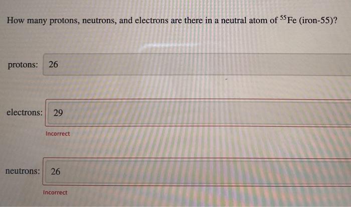 Solved please help determine how many protons, neutron, and | Chegg.com