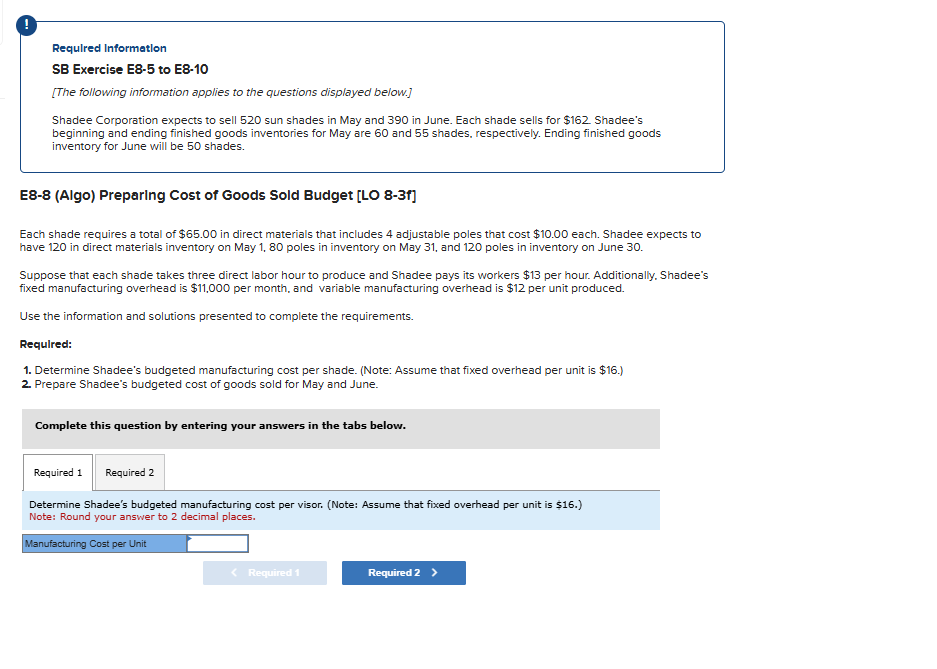 Solved Required InformationSB Exercise E8-5 ﻿to E8-10[The | Chegg.com