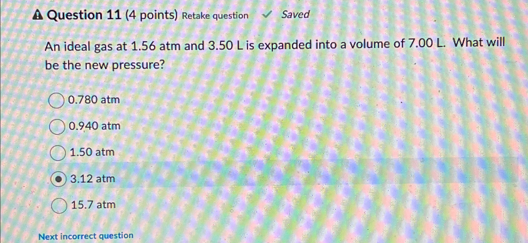 Solved A Question 11 (4 points) Retake questionSavedAn | Chegg.com Solved A Question 11 (4 points) Retake questionSavedAn | Chegg.com