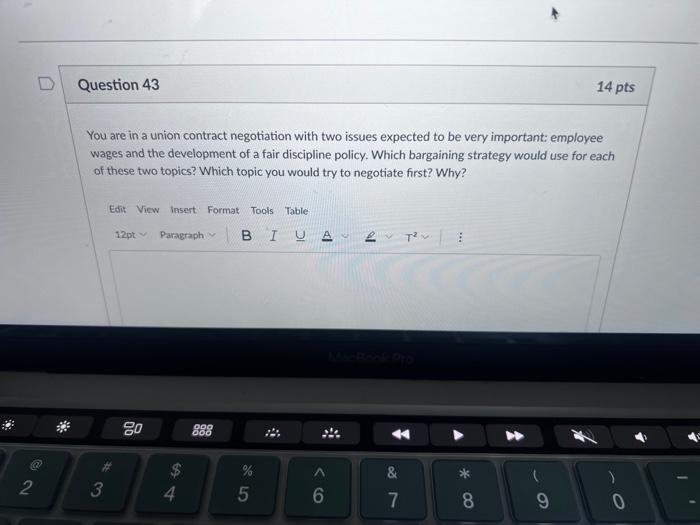 Solved You are in a union contract negotiation with two | Chegg.com