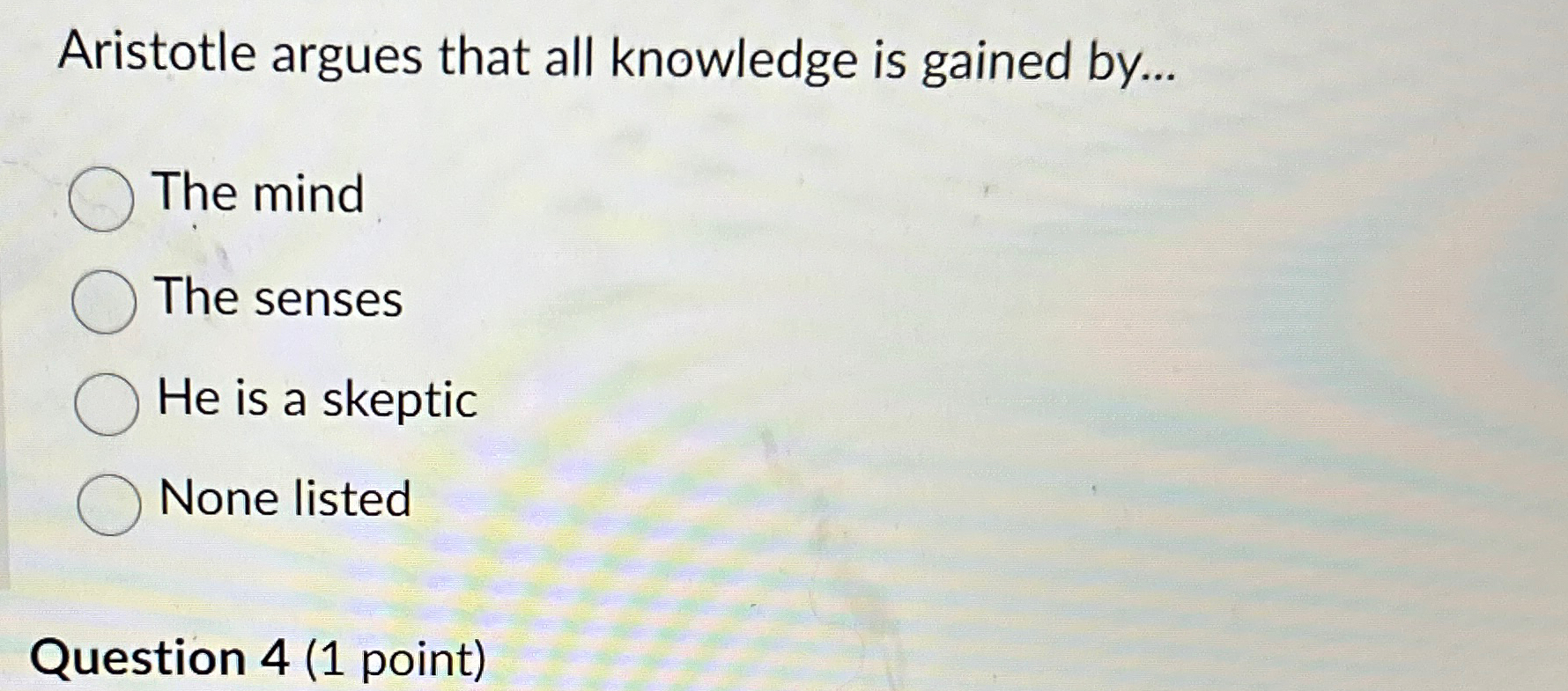 Solved Aristotle argues that all knowledge is gained | Chegg.com