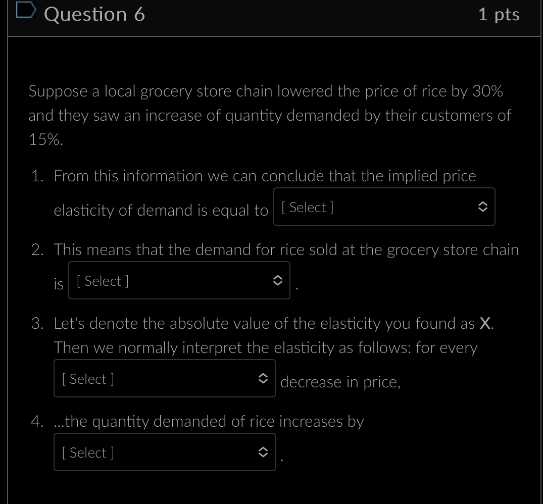 Solved Question 6Suppose a local grocery store chain lowered | Chegg.com Solved Question 6Suppose a local grocery store chain lowered | Chegg.com