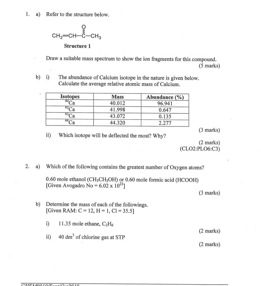 Solved 1. a) Refer to the structure below. Structure 1 Draw | Chegg.com