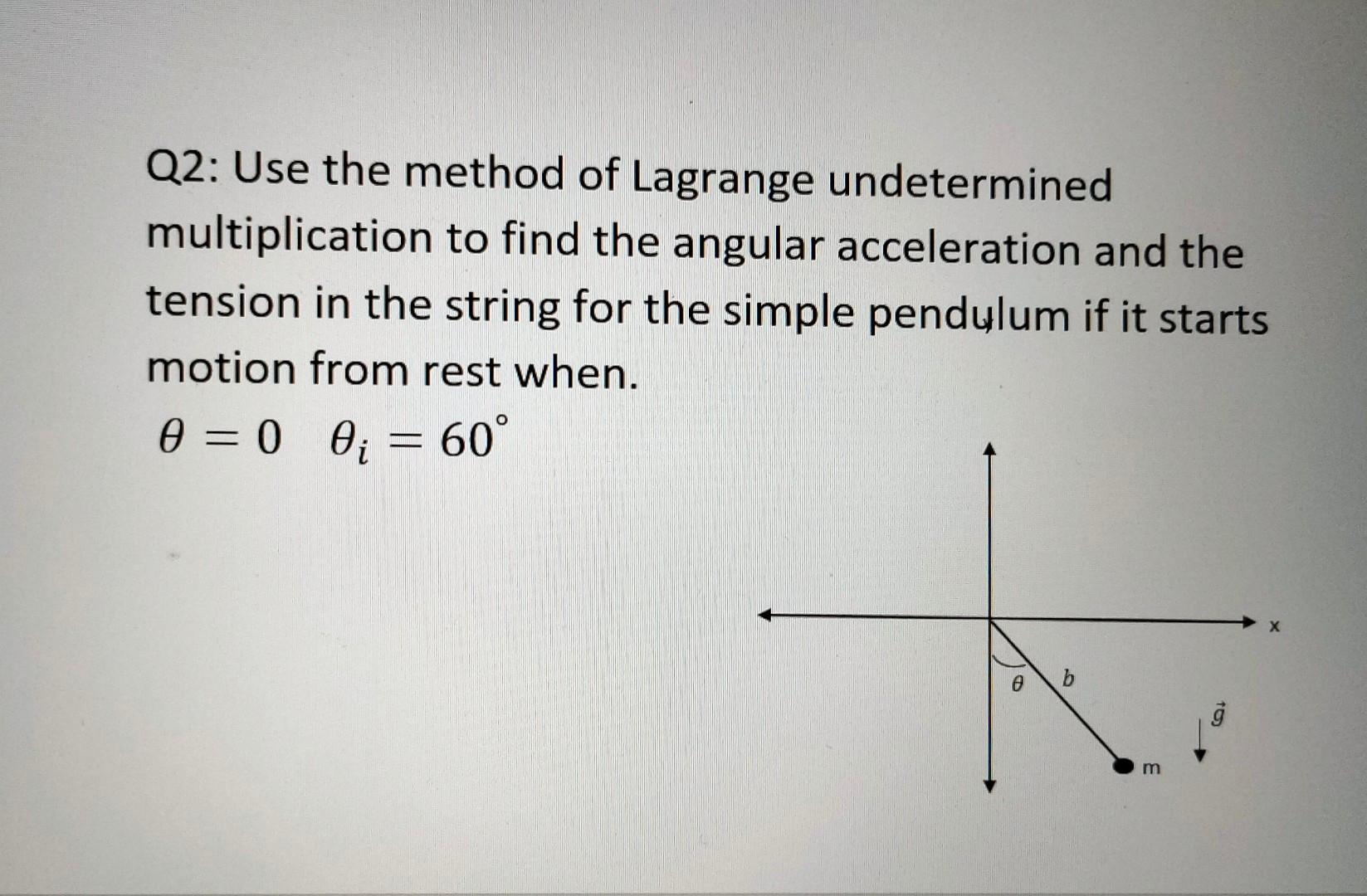 Solved Q2: Use the method of Lagrange undetermined | Chegg.com