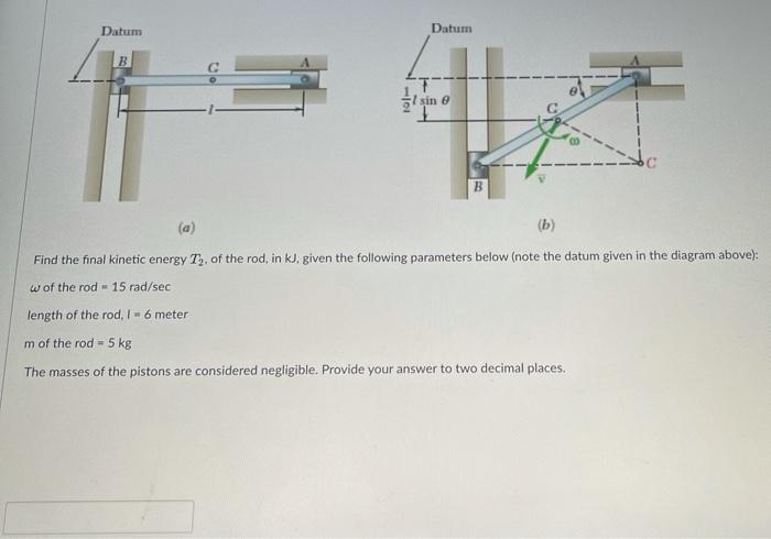 Solved Datum Datum B 101 sin e B (a (b) Find the final | Chegg.com
