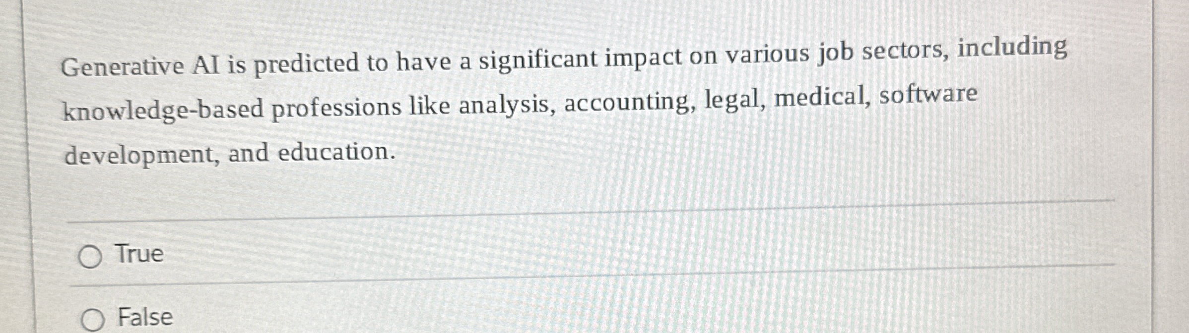 Solved Generative AI is predicted to have a significant | Chegg.com