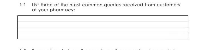 Solved 1.1 ﻿List three of the most common queries received | Chegg.com