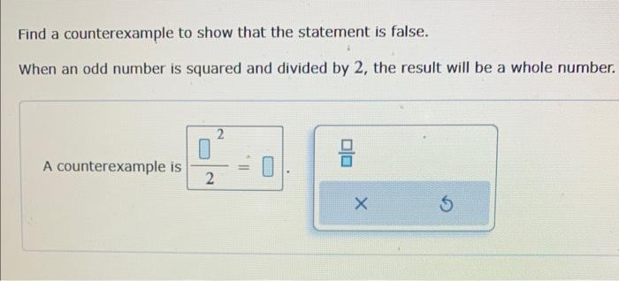 Solved Find a counterexample to show that the statement is | Chegg.com