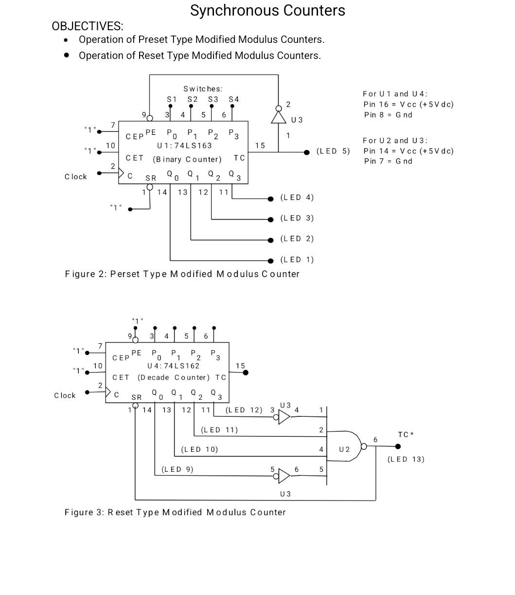 Solved Synchronous Counters OBJECTIVES: - Operation of | Chegg.com
