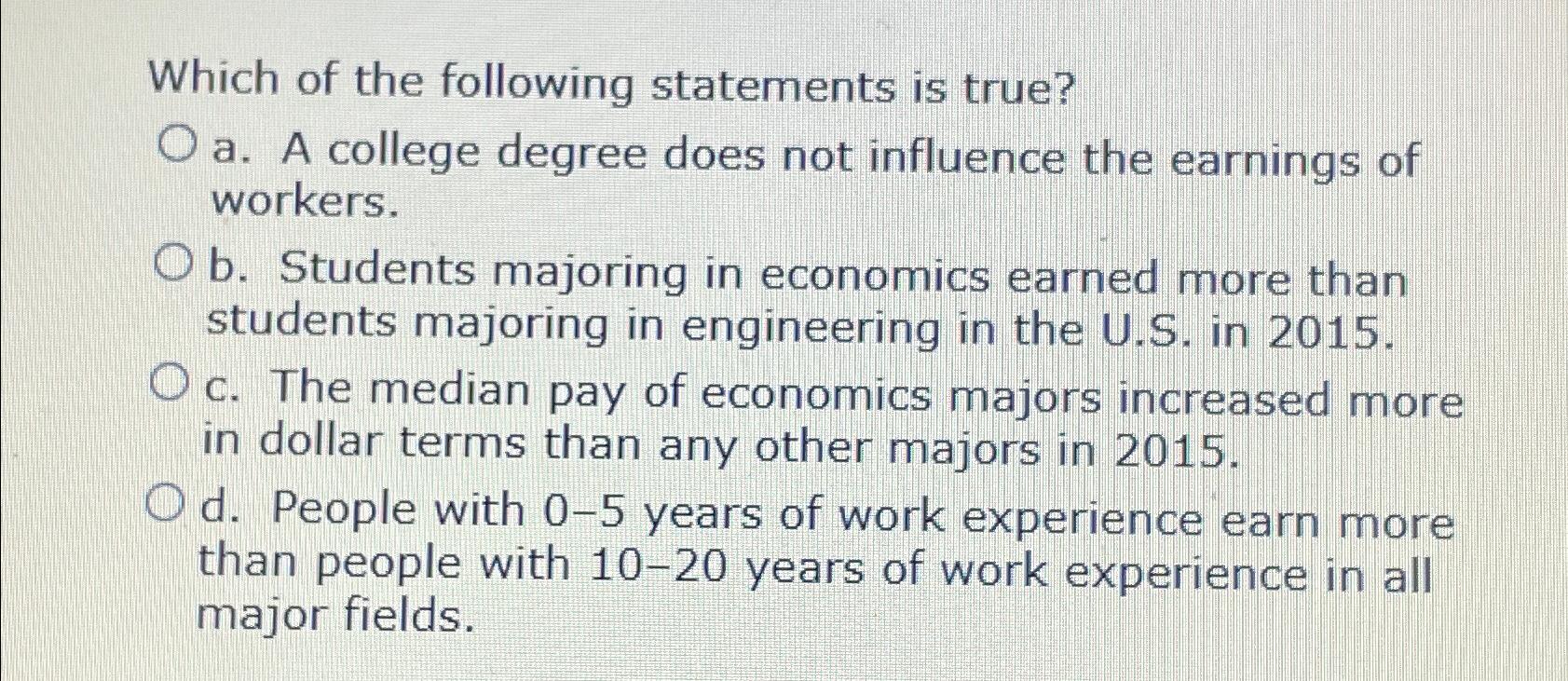 Solved Which of the following statements is true?a. ﻿A | Chegg.com