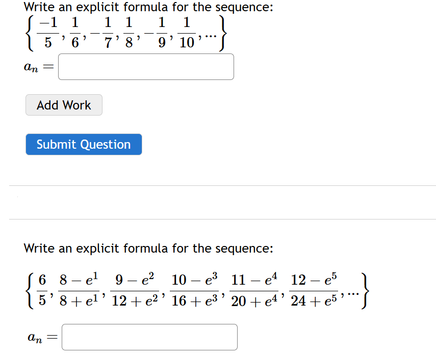 Solved Write an ﻿explicit formula for the | Chegg.com