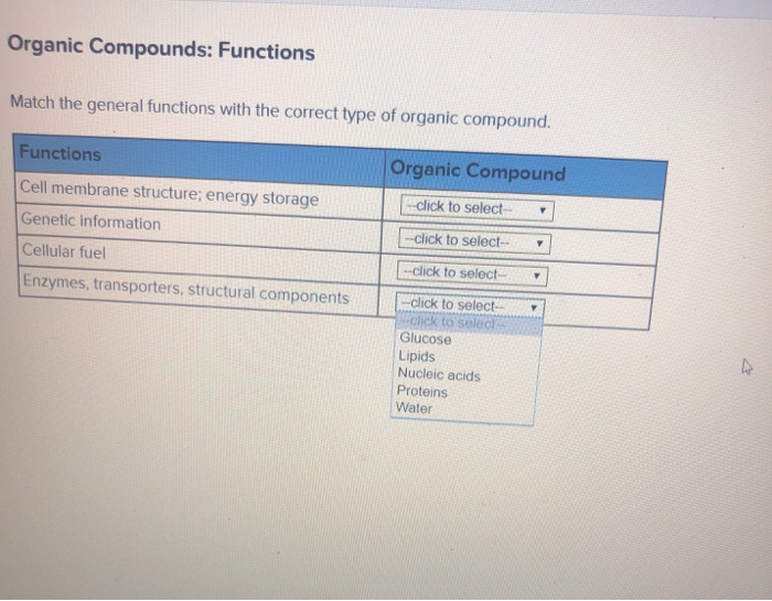Solved Organic Compounds Functions Match The General Chegg solved-organic-compounds-functions-match-the-general-chegg